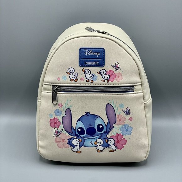 Loungefly | Bags | Loungefly Stitch Ducks Floral Mini Backpack Disney ...